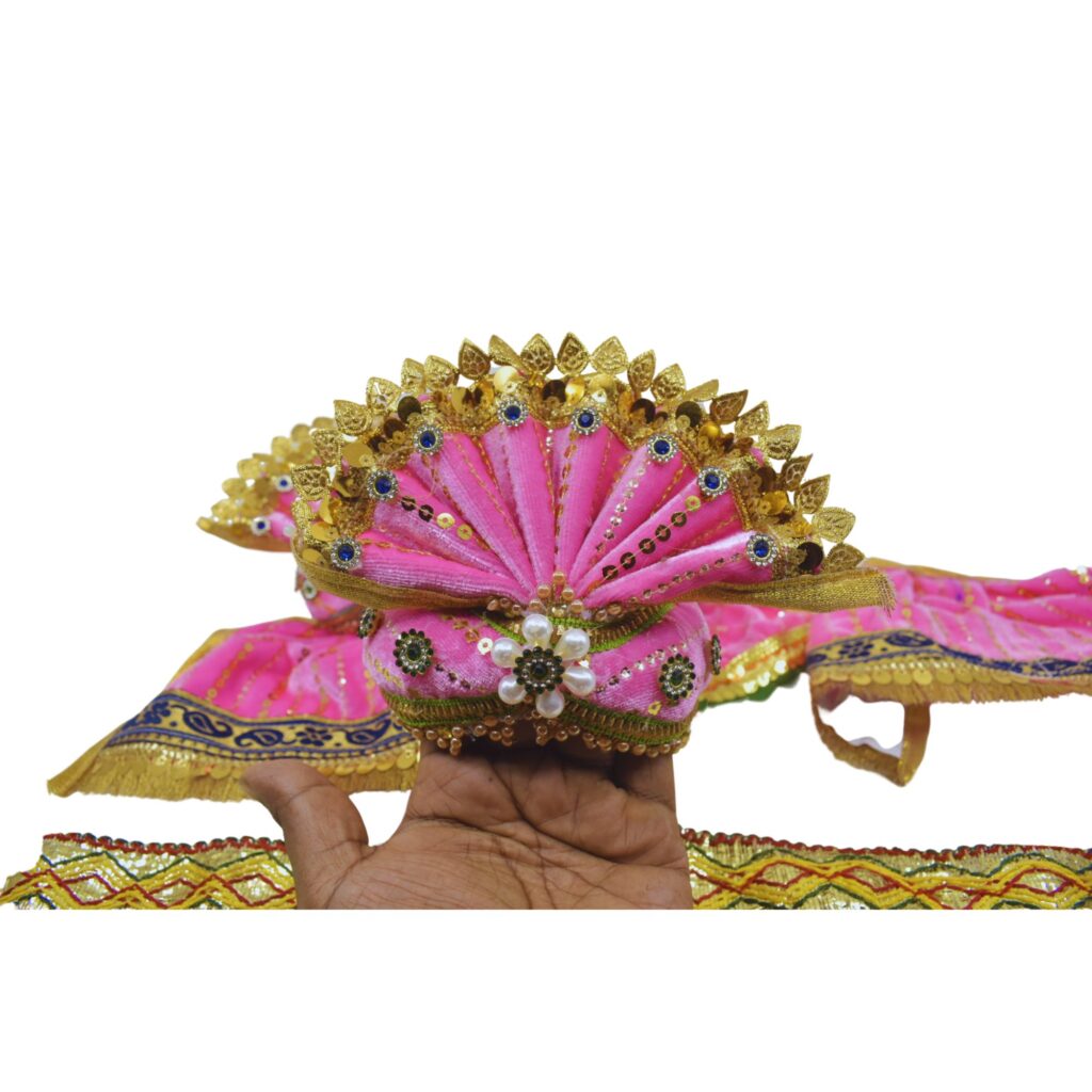 6-Inch (15cm) Jagannath Trio Pagadi Dress Set – Handmade Traditional ...